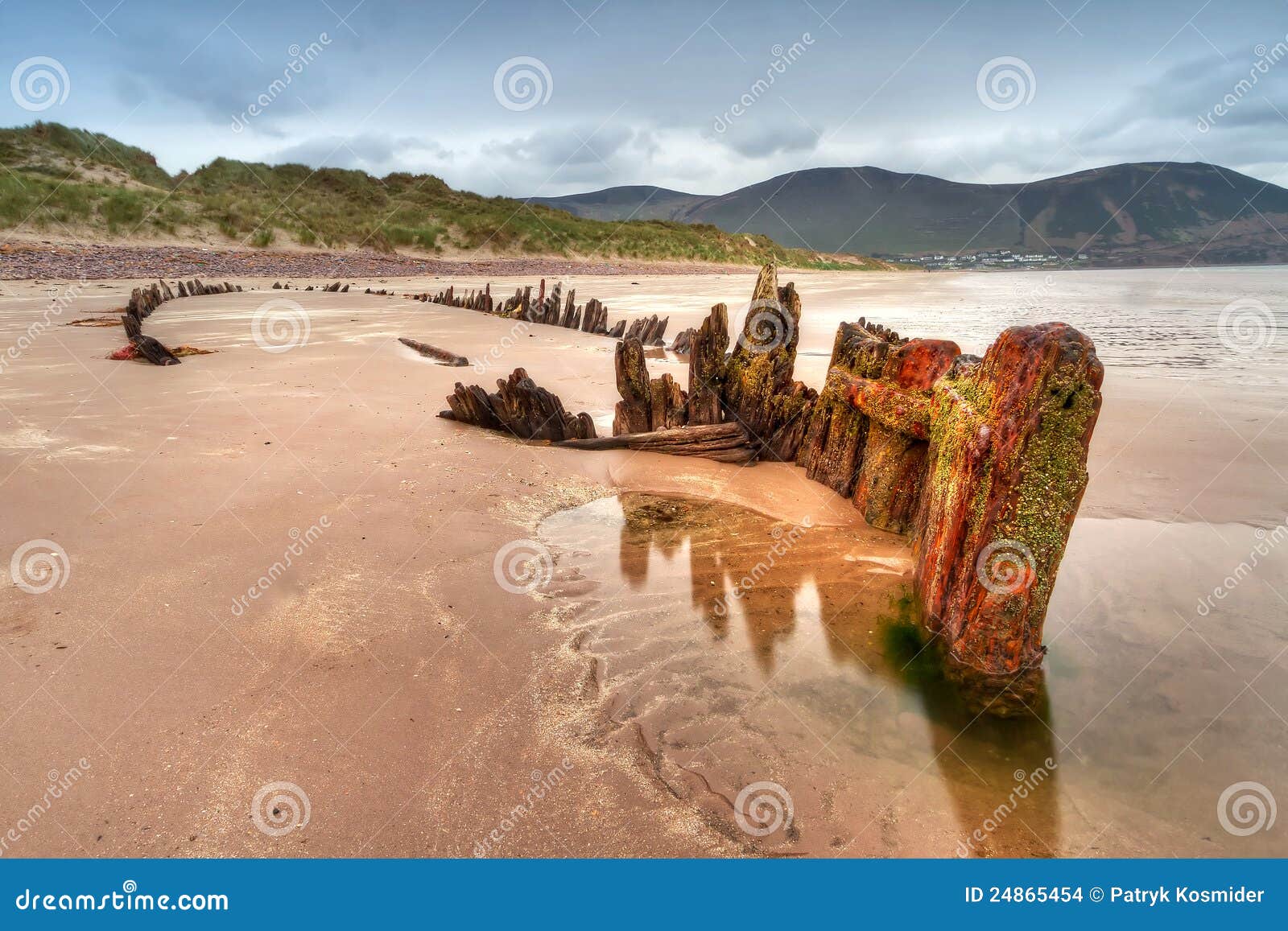 Sunbeam Ship Wreck on Irish Beach Stock Photo - Image of beach, irish ...