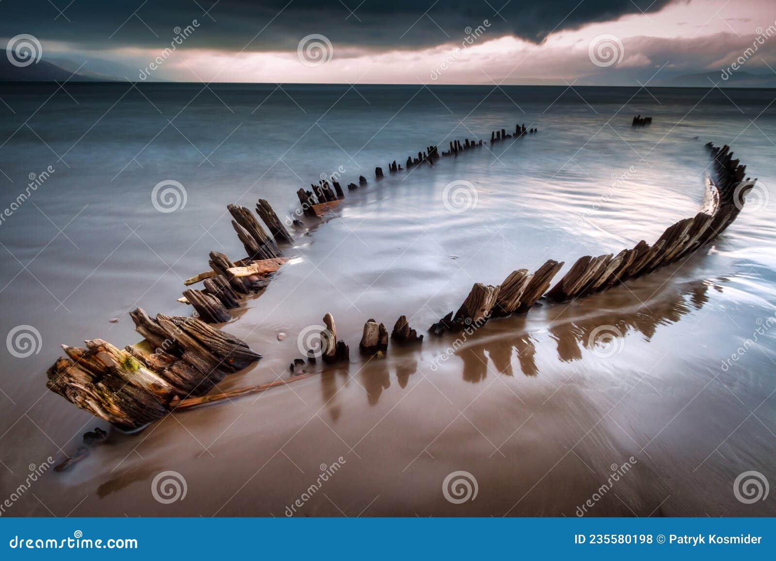 Sunbeam Ship Wreck On Irish Beach Stock Photography | CartoonDealer.com ...