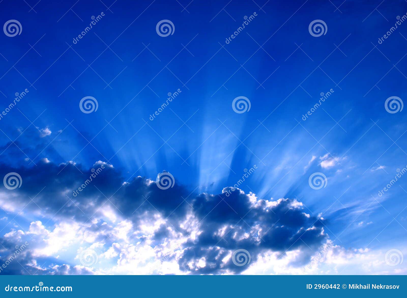 Sunbeams stock photo. Image of natural, blue, beautiful - 2960442