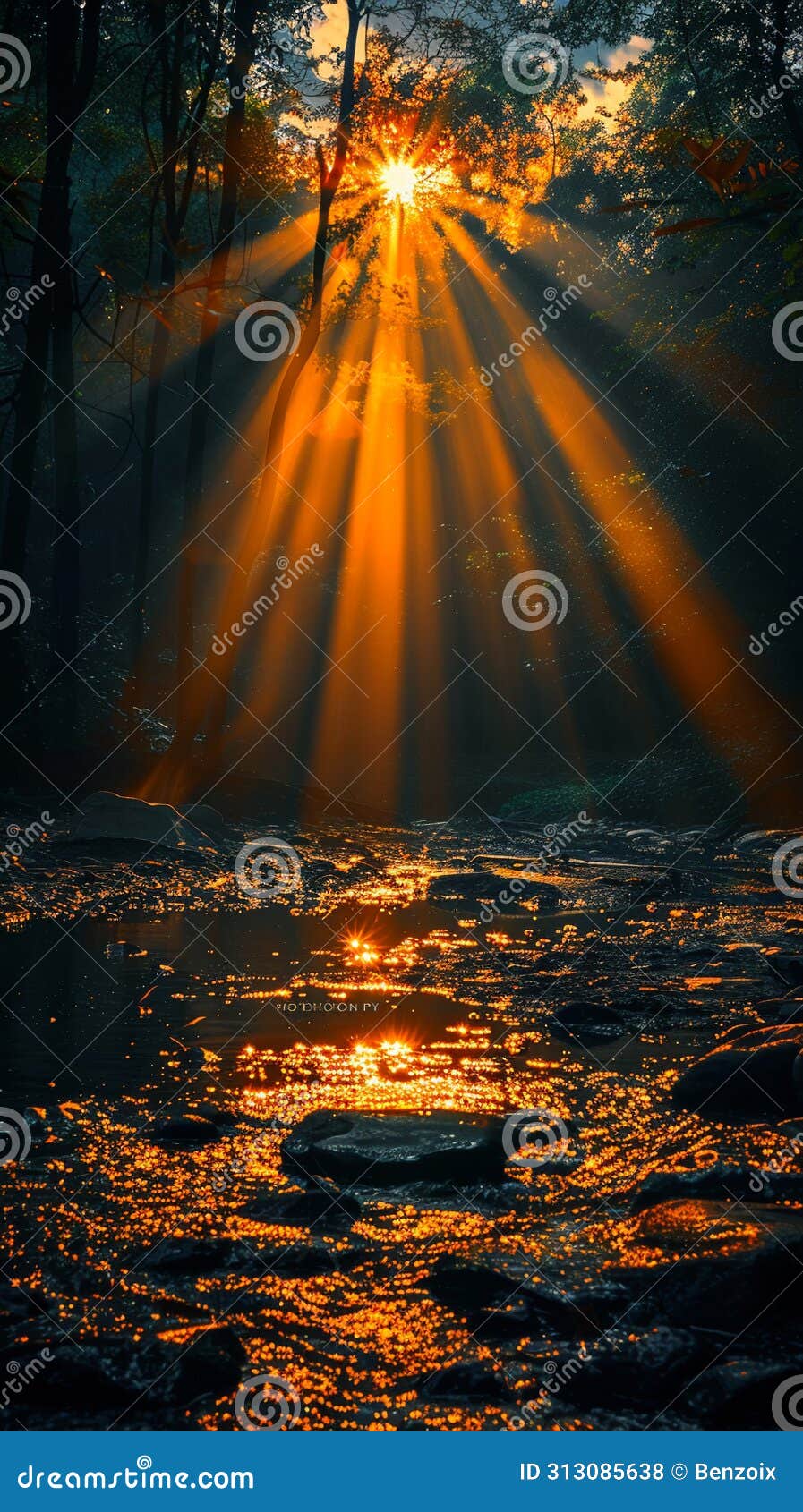 Sunbeams Breaking through Dark Clouds after a Storm Stock Photo - Image ...