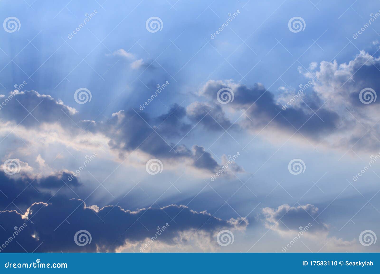 Sunbeams and clouds stock photo. Image of religion, scene - 17583110