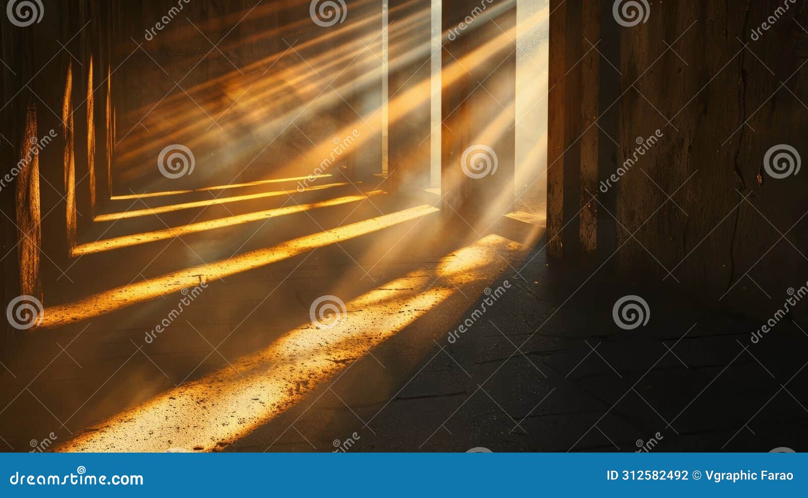 Sunbeams Pouring through an Old Barn Stock Photo - Image of morning ...