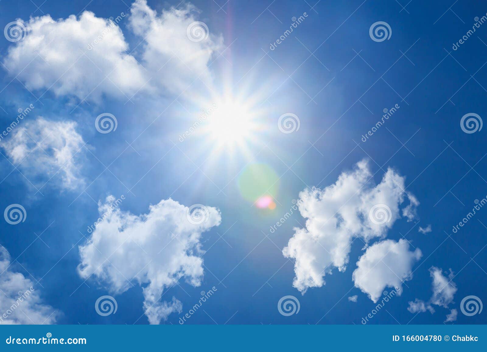 Sunbeams Shining through the White Clouds Stock Photo - Image of bright ...