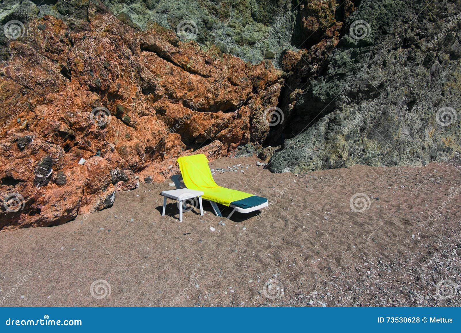 Sunbed on the beach stock photo. Image of vacation, beach - 73530628