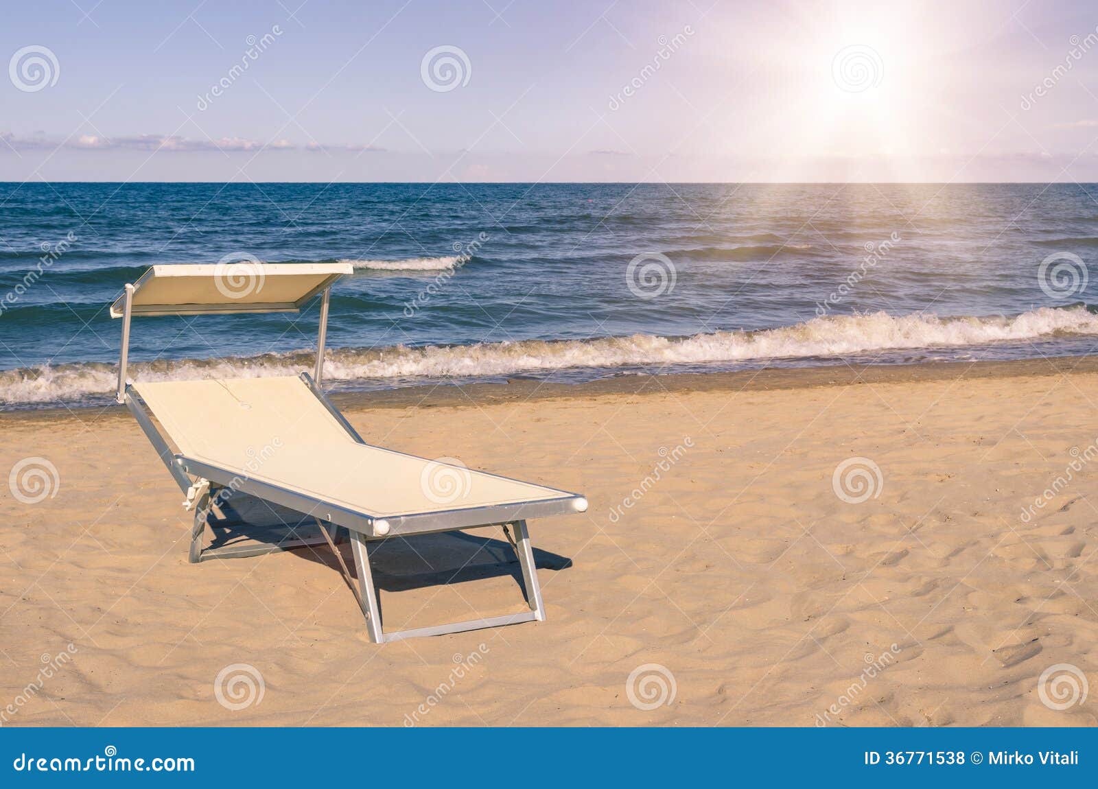 Sunbed On The Adriatic Beach Royalty-Free Stock Photo | CartoonDealer ...
