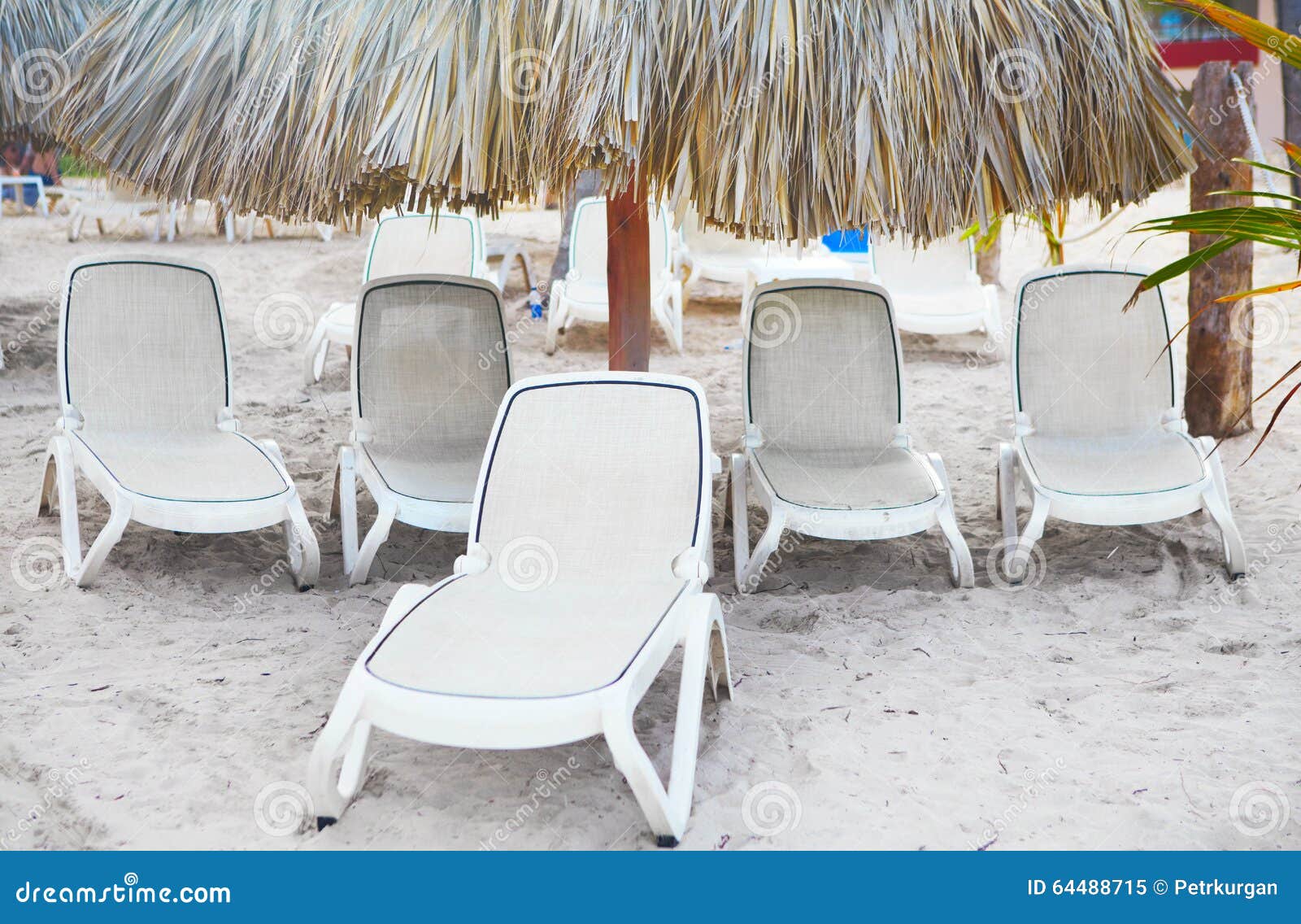 Sunbed on the beach stock image. Image of caribbean, relax - 64488715