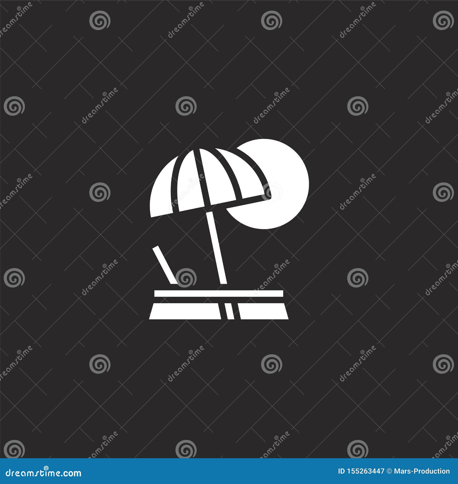 Sunbed Icon. Filled Sunbed Icon for Website Design and Mobile, App ...