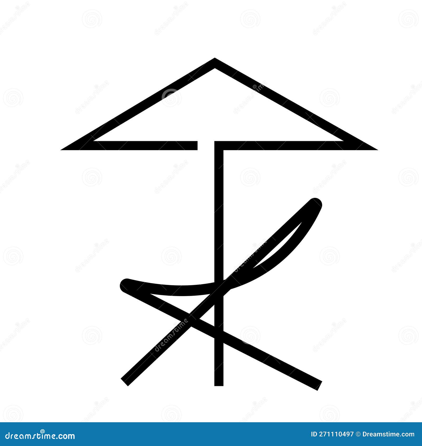 Sunbed icon Vector stock illustration. Illustration of symbol - 271110497