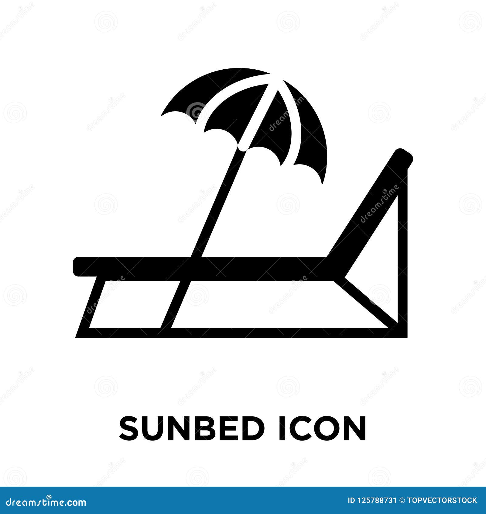 Sunbed Icon Vector Isolated On White Background, Logo Concept Of Stock ...