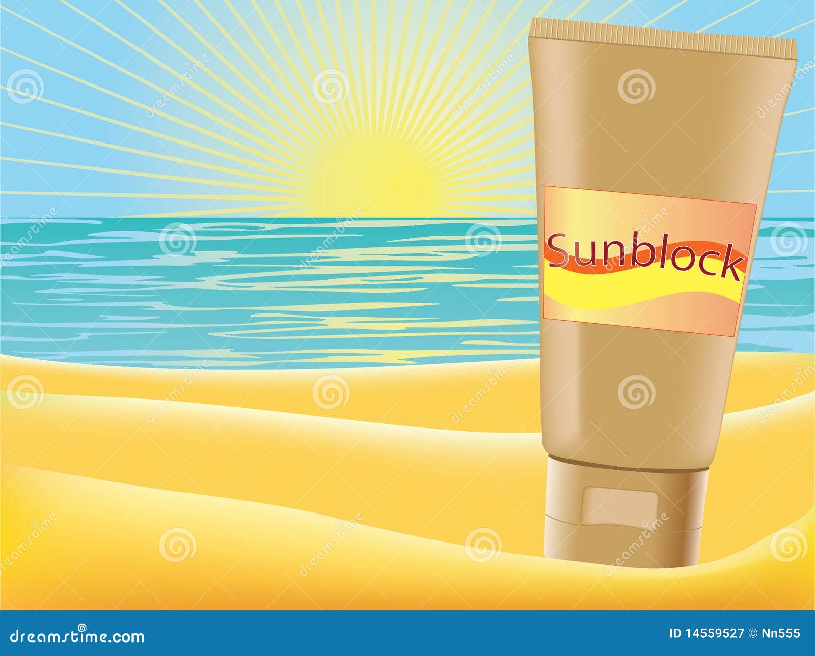 Sunblock stock vector. Illustration of macro, nature - 14559527