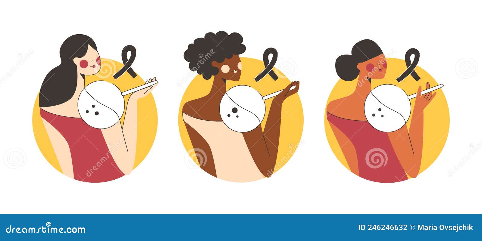 Sunburn And Skin Cancer Or Melanoma Awareness Month Cartoon Vector