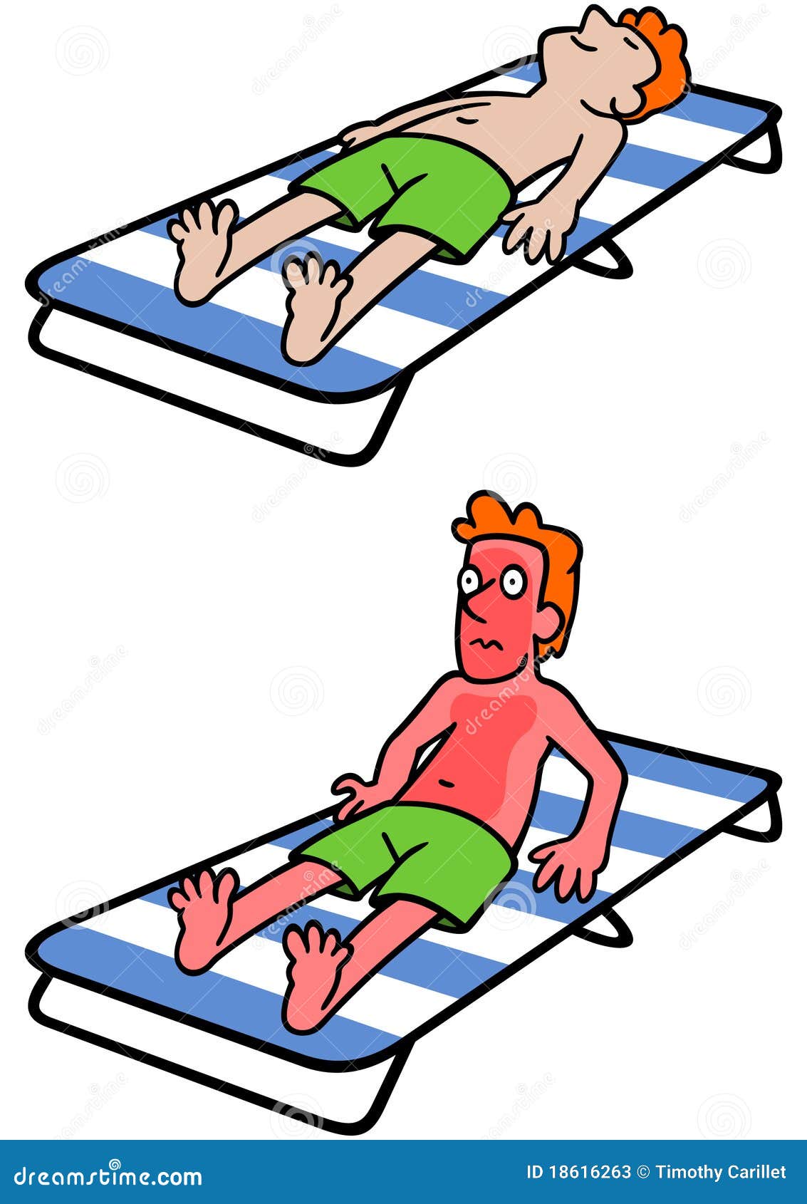 Sunburn Victim Stock Vector Illustration Of Medical 18616263