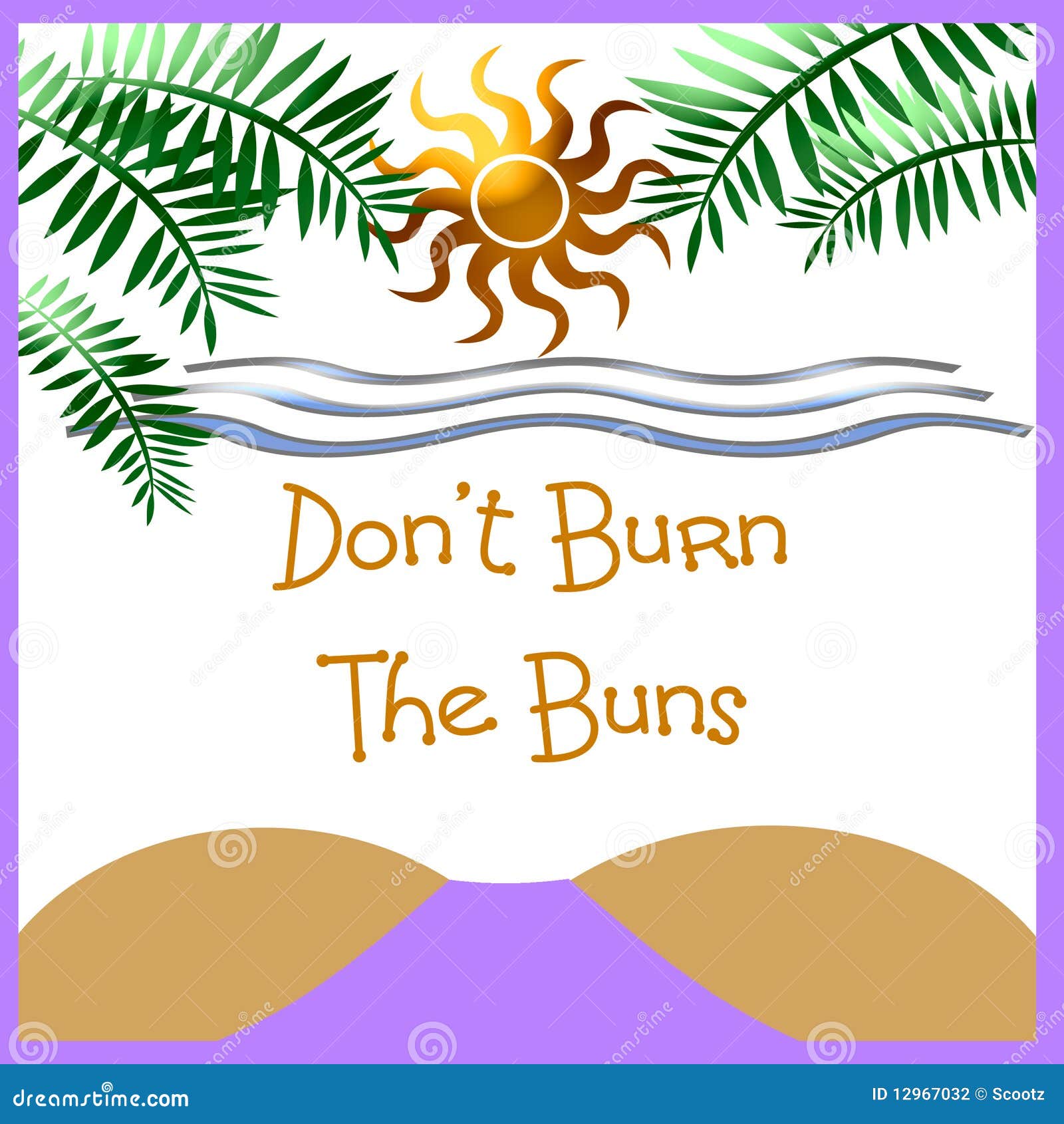 Sunburn warning stock illustration. Illustration of bake - 12967032