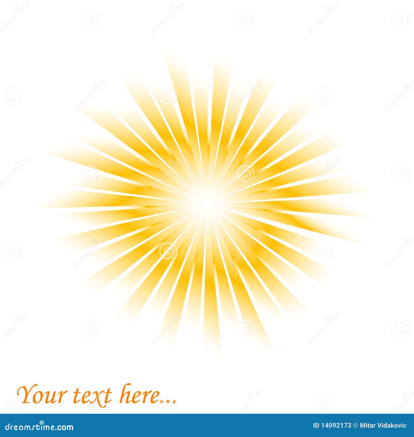 Sunburst stock vector. Illustration of sunbeam, flare - 14092173