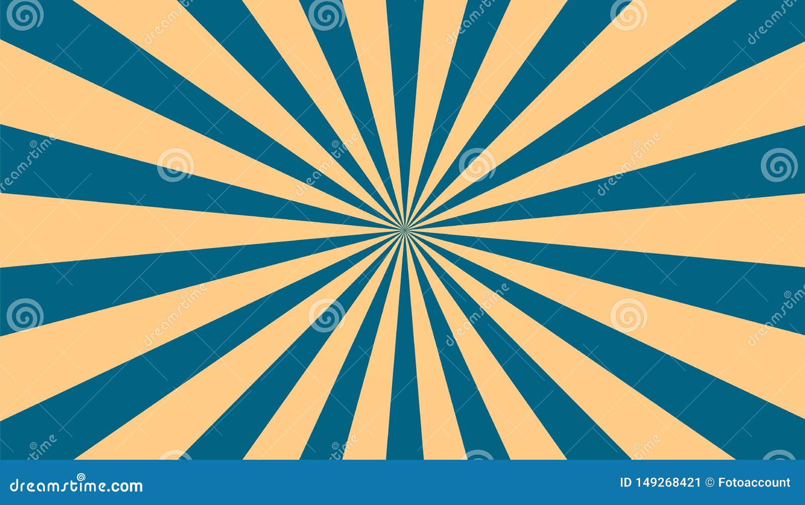Sunburst - Abstract Blue and Beige Background - Vector Illustration ...