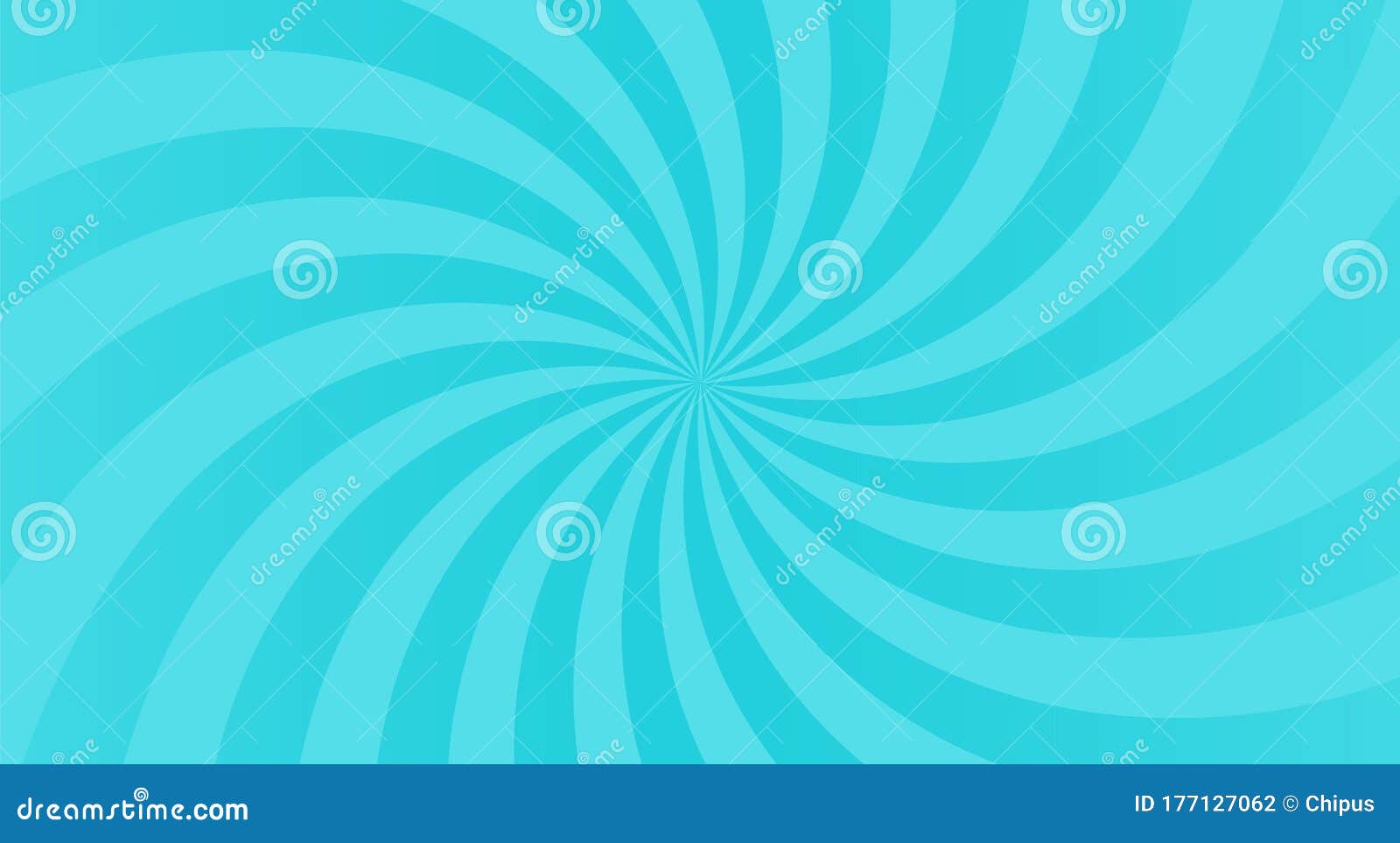 Sunburst Background with Turquoise Ray. Spiral Curved Rotating ...