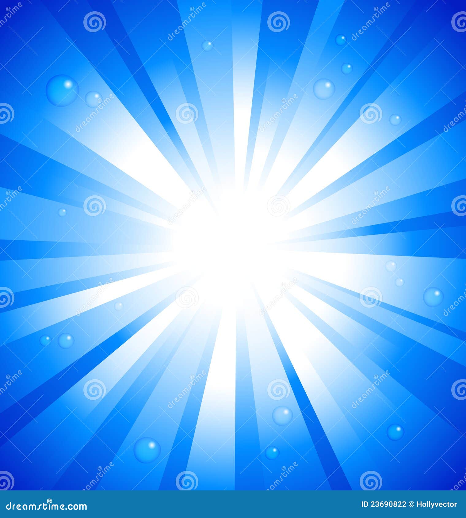 Sunburst on blue stock vector. Illustration of energy - 23690822