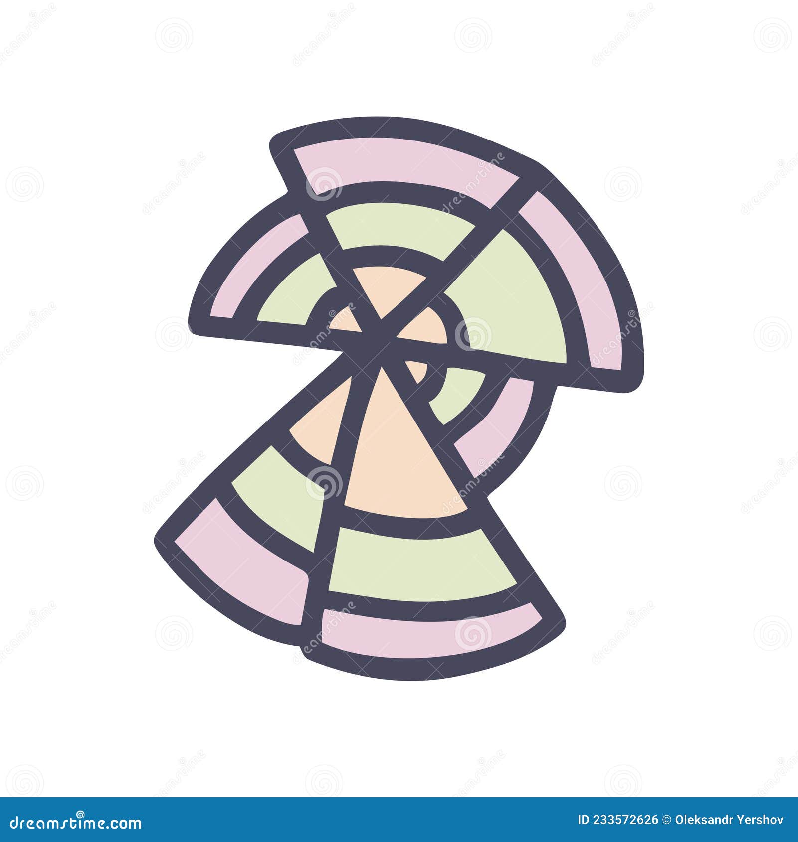 Sunburst Chart Color Infographics Step By Step In A Series Of Circle ...