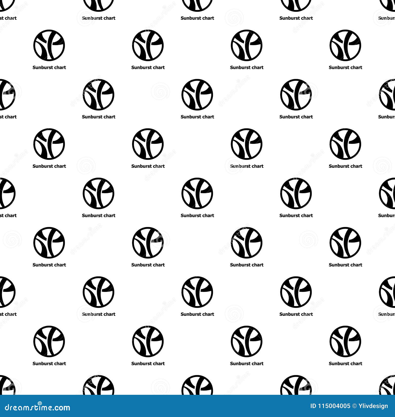 Sunburst Chart Pattern Vector Seamless Stock Vector - Illustration of ...