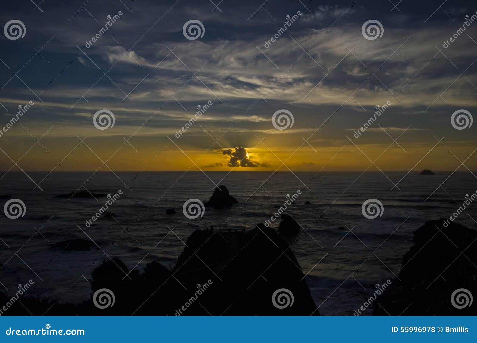 Sunburst Cloud stock photo. Image of rock, cloud, sunset - 55996978