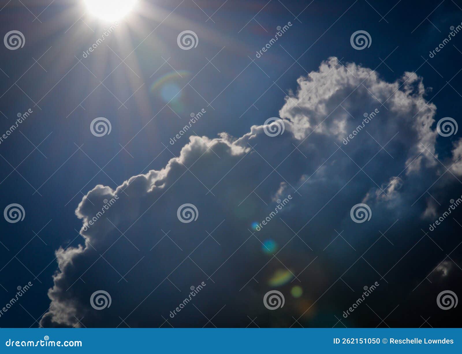 Sunburst Clouds, Sky Image, Sunshine Beaming through Clouds Stock Photo ...