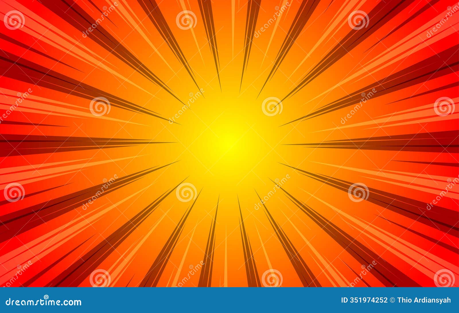 Sunburst Comic Effect Background with Halftones. Pop Art Comic Style Vector Background Stock ...