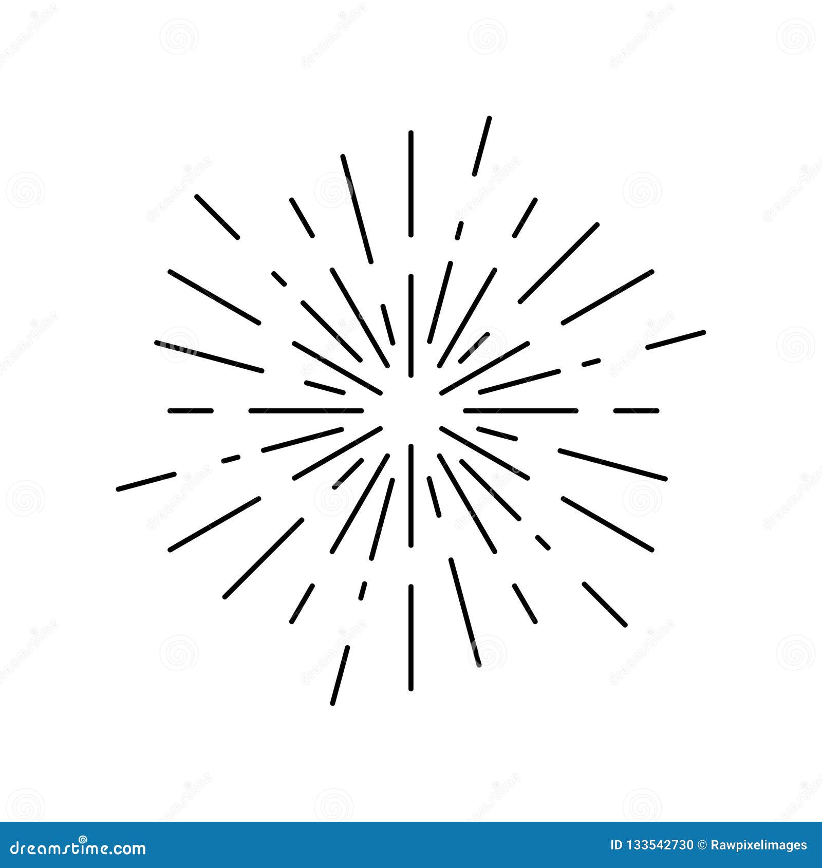 Sunburst Design on White Vector Stock Vector - Illustration of element ...