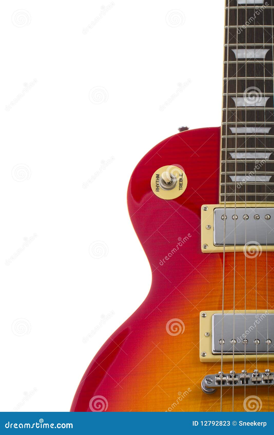 Sunburst electric guitar stock image. Image of funk, jack - 12792823