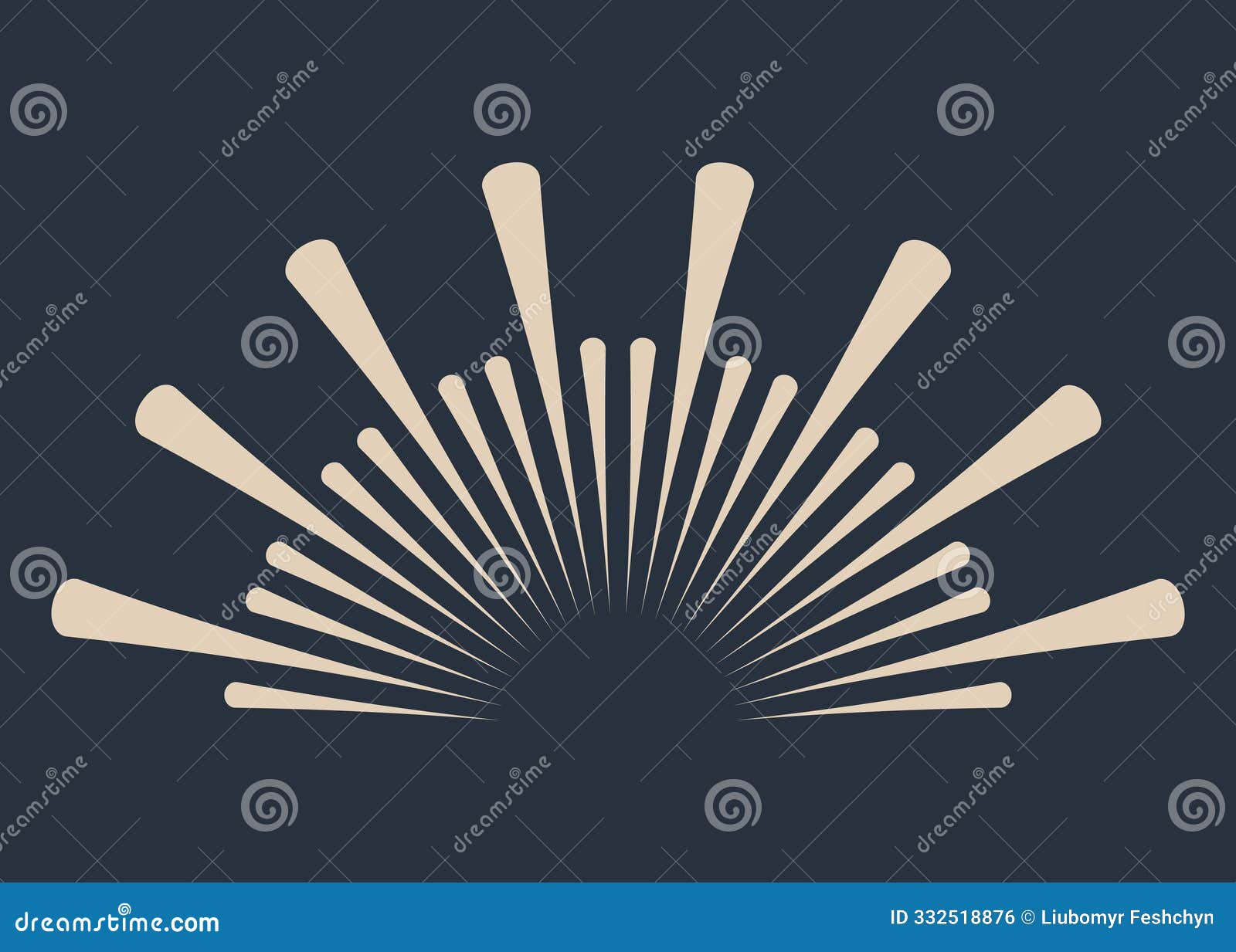 Sunburst Firework Explosion, Bursting Or Light Rays, Linear Drawing ...