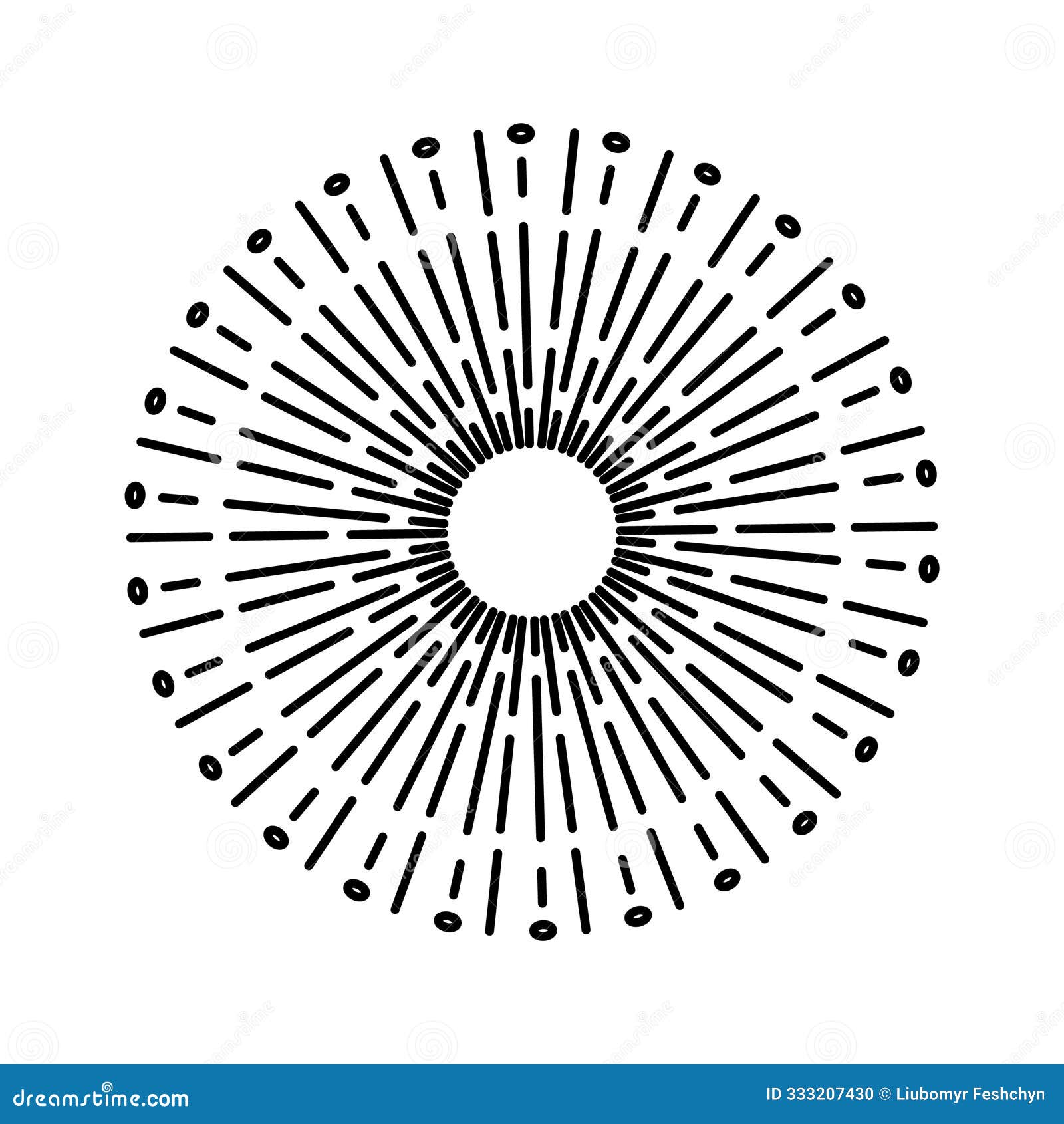 Sunburst Firework Explosion, Bursting Or Light Rays, Linear Drawing ...
