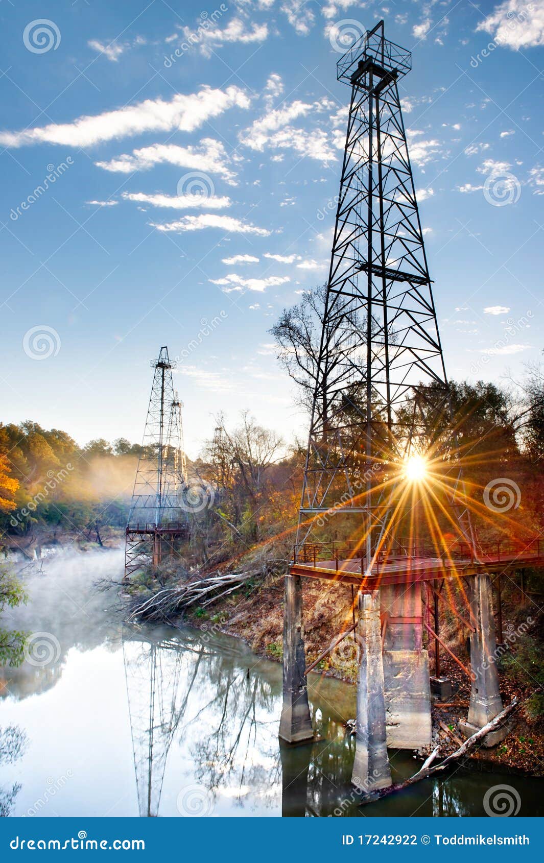 Sunburst oil derricks stock photo. Image of sabine, sunburst - 17242922