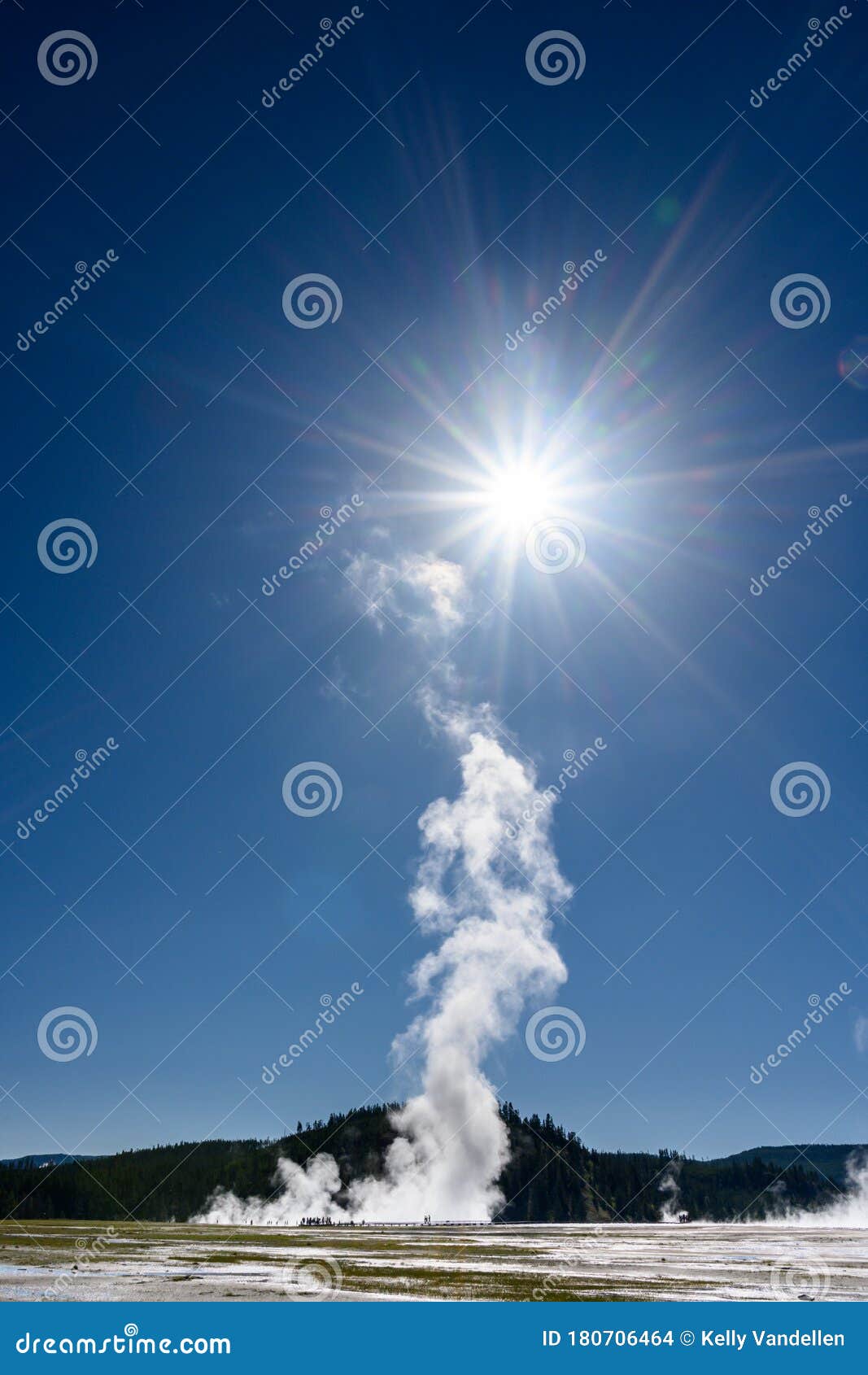 Sunburst Over Excelsior Geyser Stock Photo - Image of explosion, travel ...