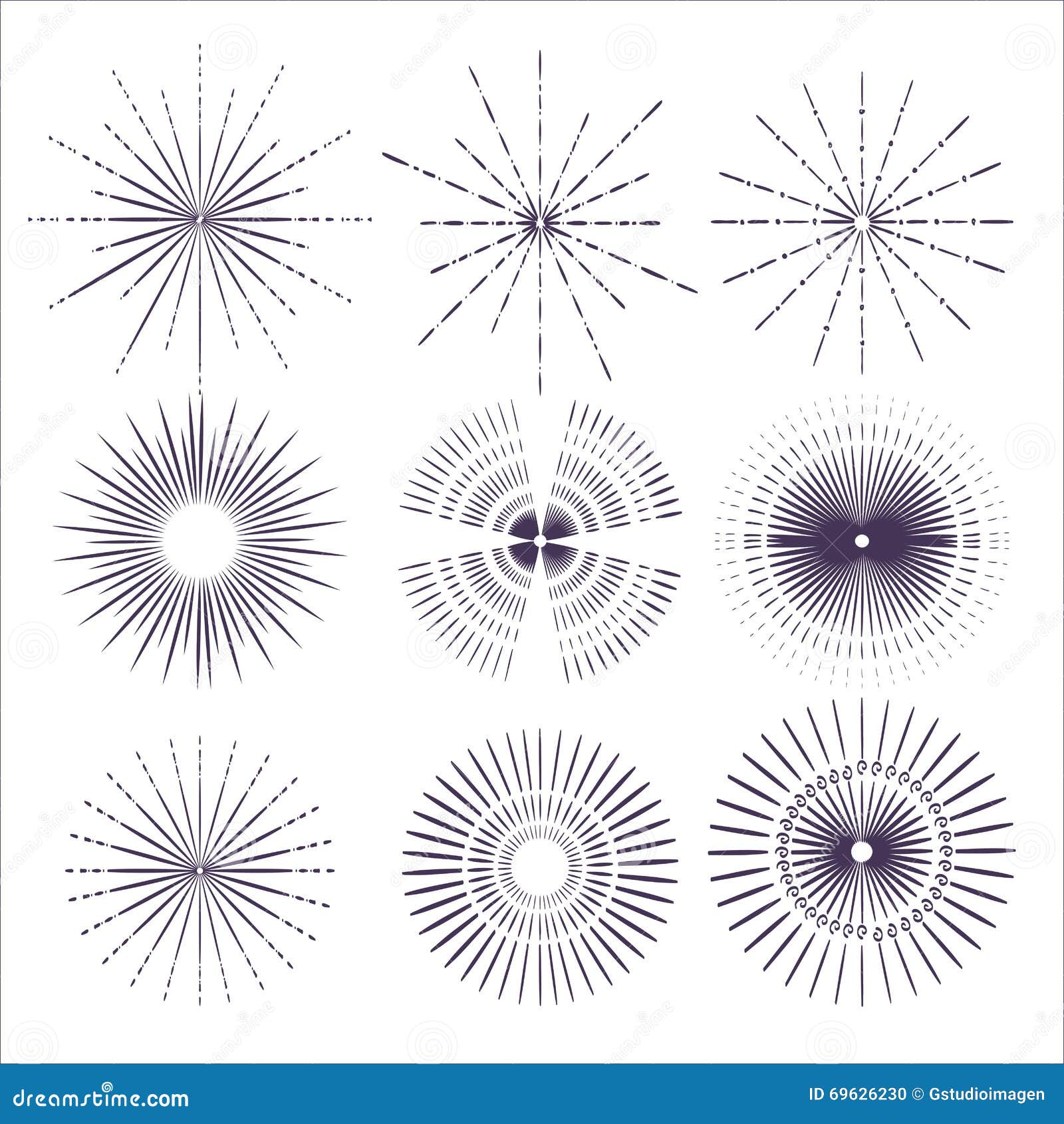 Sunburst pattern design stock illustration. Illustration of bright ...