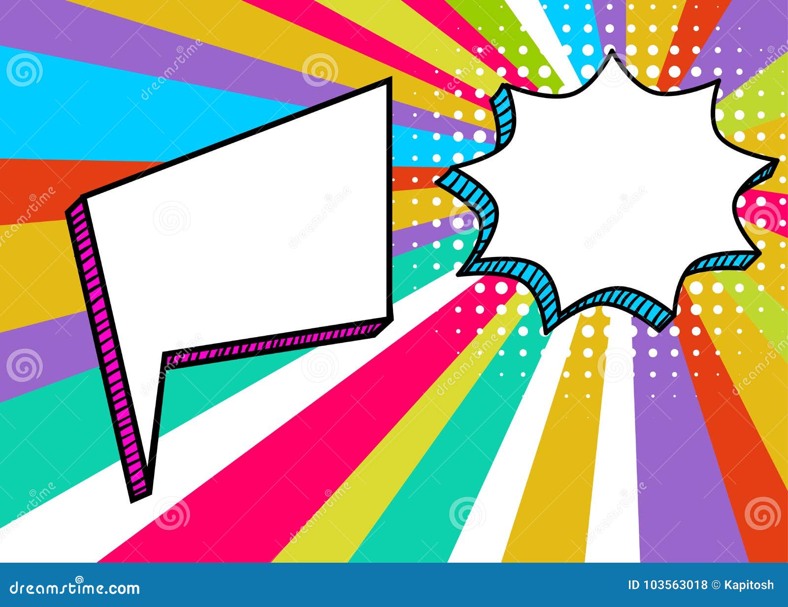 Picture Pop Art Style Comic Text Speech Bubble Stock Vector ...