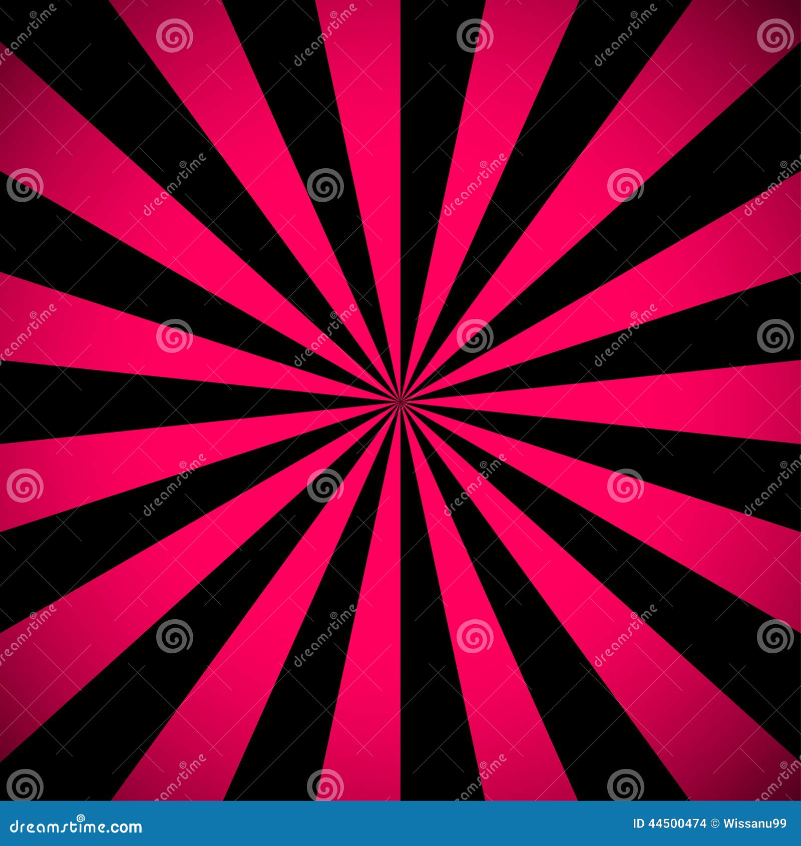 Sunburst Pink and Black Pattern. Stock Vector - Illustration of sunbeam ...