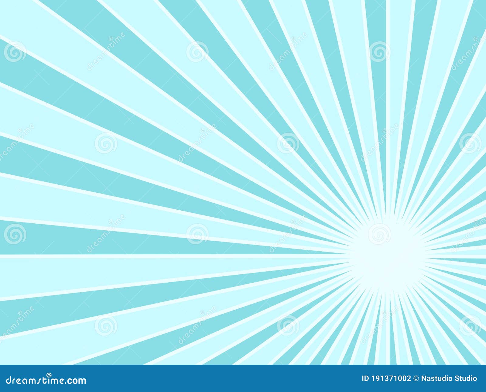 Sunburst Rays Light Blue Background. Sunbeam Star Burst Stock Vector ...