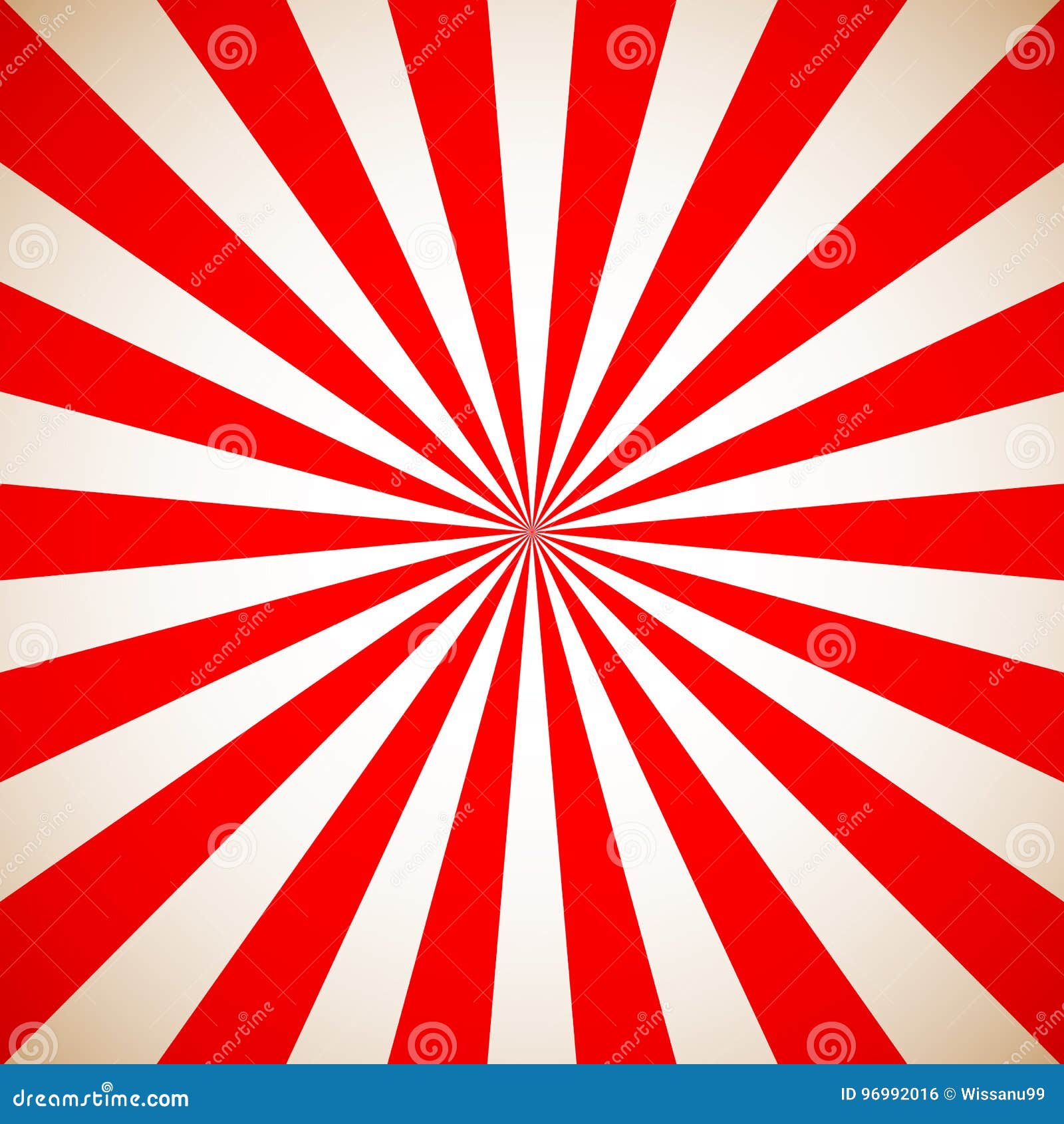 Sunburst Retro Red Pattern. Vector Illustration Stock Vector ...