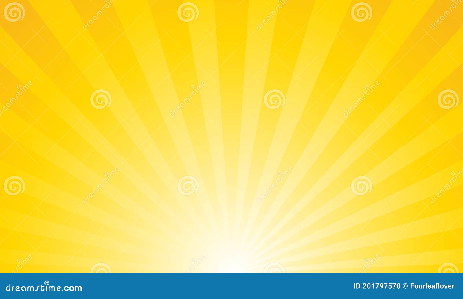 Sunburst Retro Sun Rays Yellow Background Stock Vector Illustration