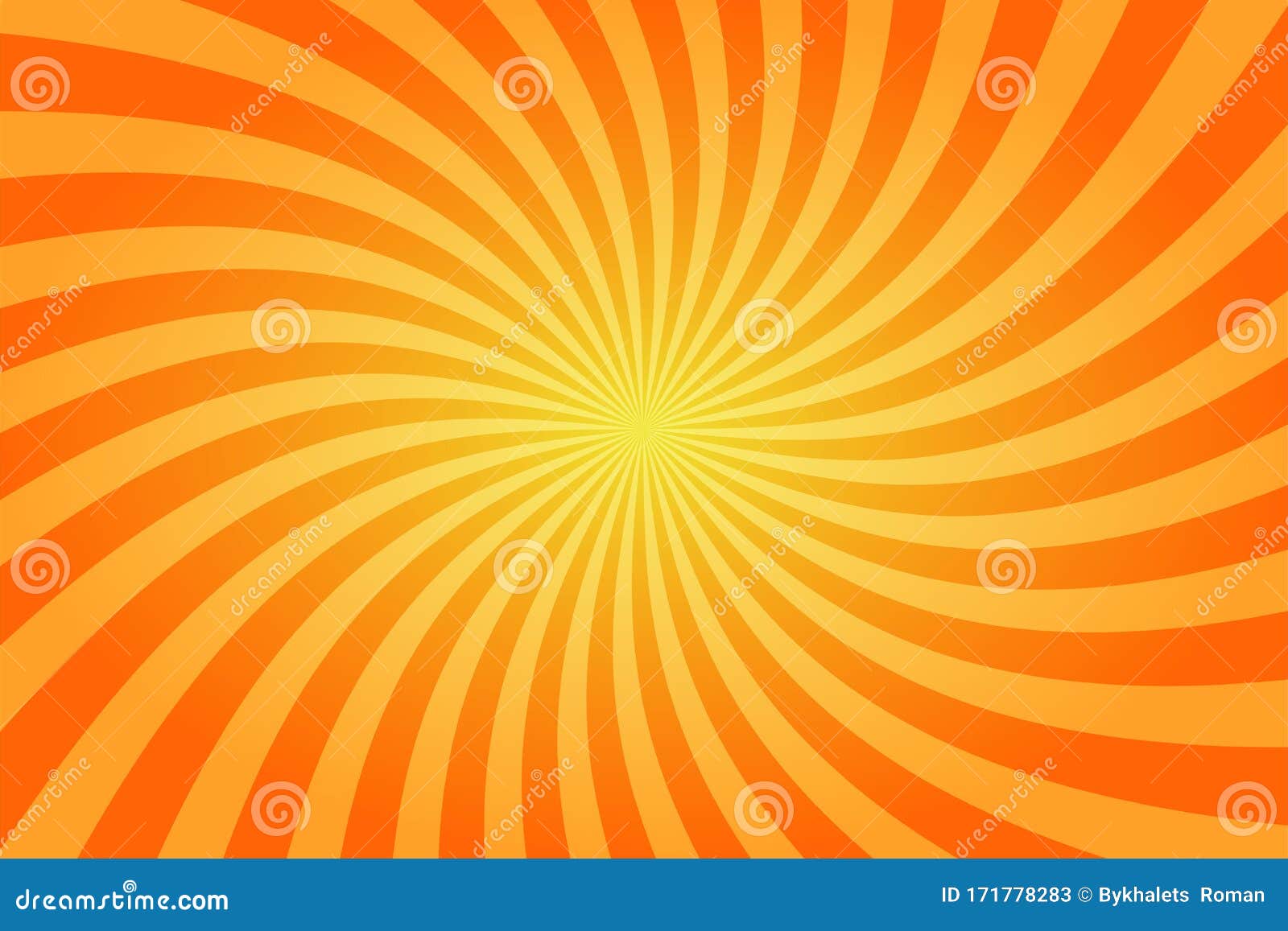 Sunburst Retro Sun Rays Yellow Background Abstract Summer Sunny