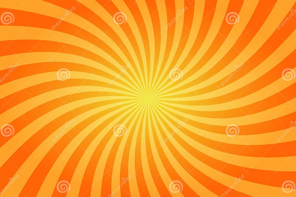 Sunburst Retro Sun Rays Yellow Background Abstract Summer Sunny