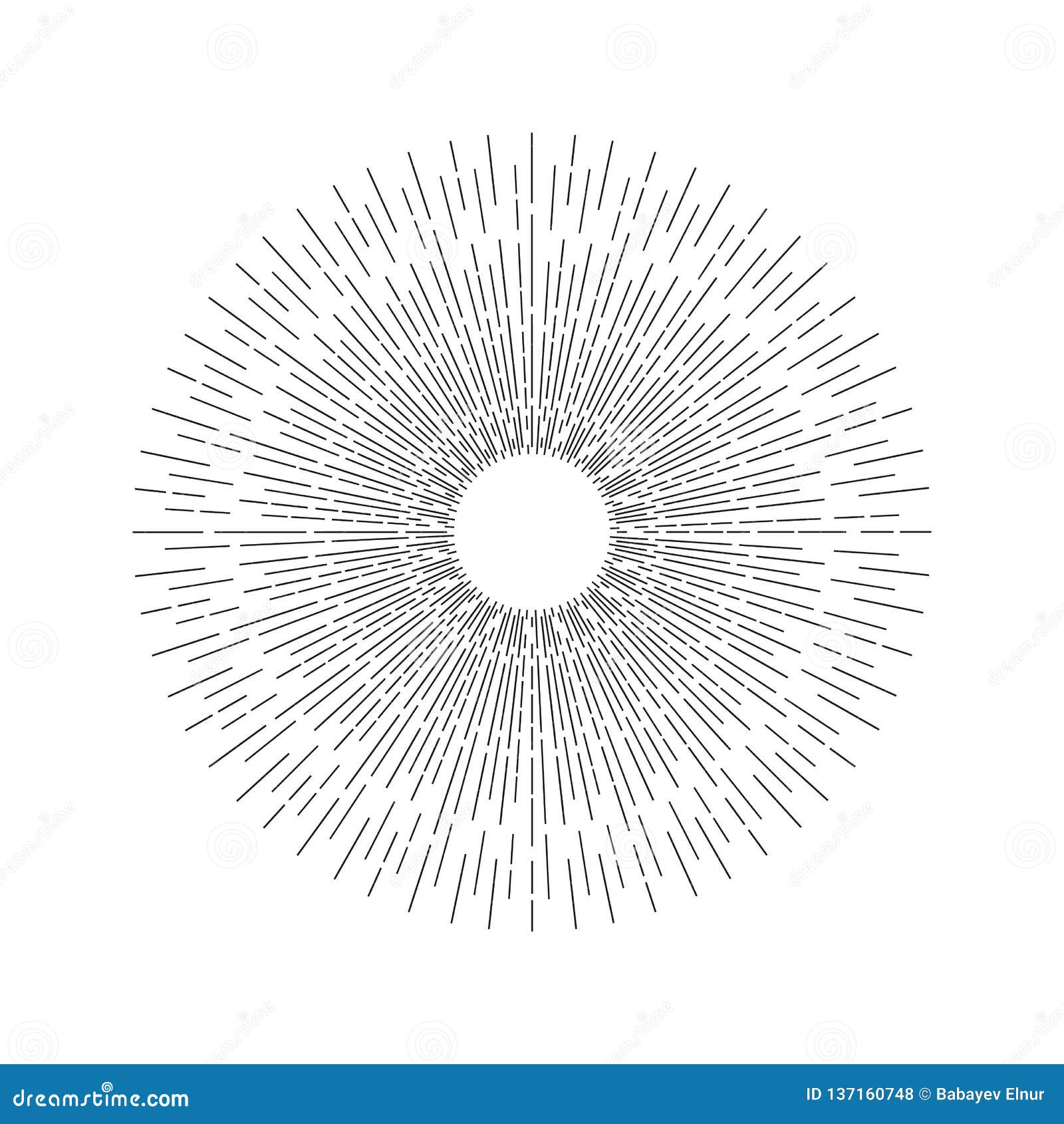 Sunburst Sun Burst or Sunlight Line Art Vector Icon for Apps and ...
