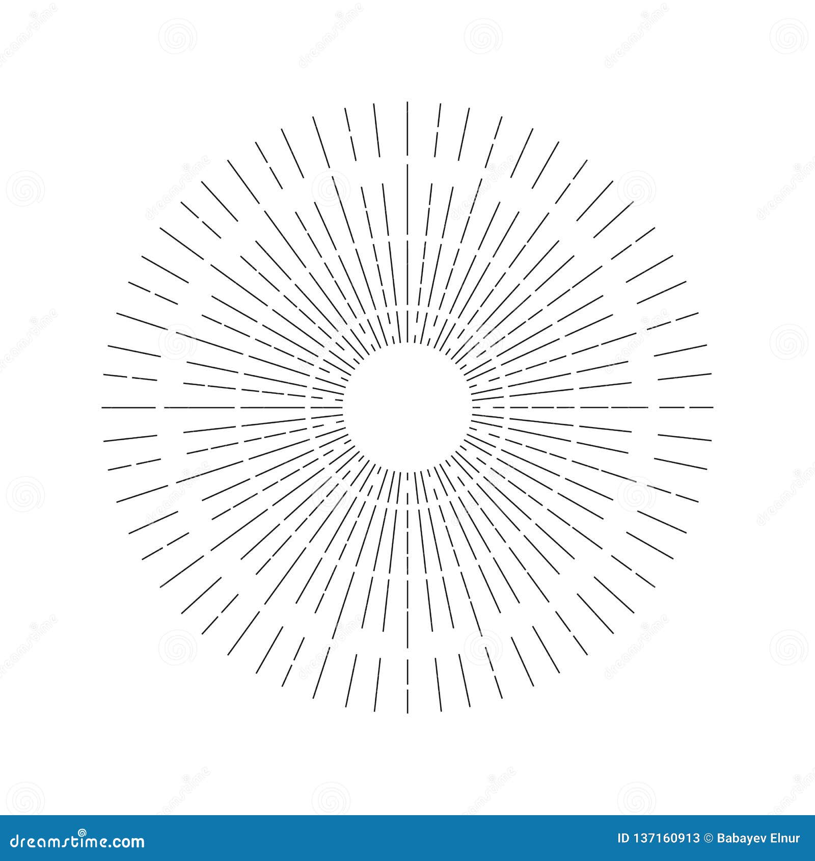 Sunburst Sun Burst or Sunlight Line Art Vector Icon for Apps and ...