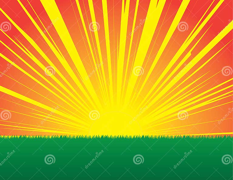 Sunburst Sunset stock vector. Illustration of pinwheel - 25248241