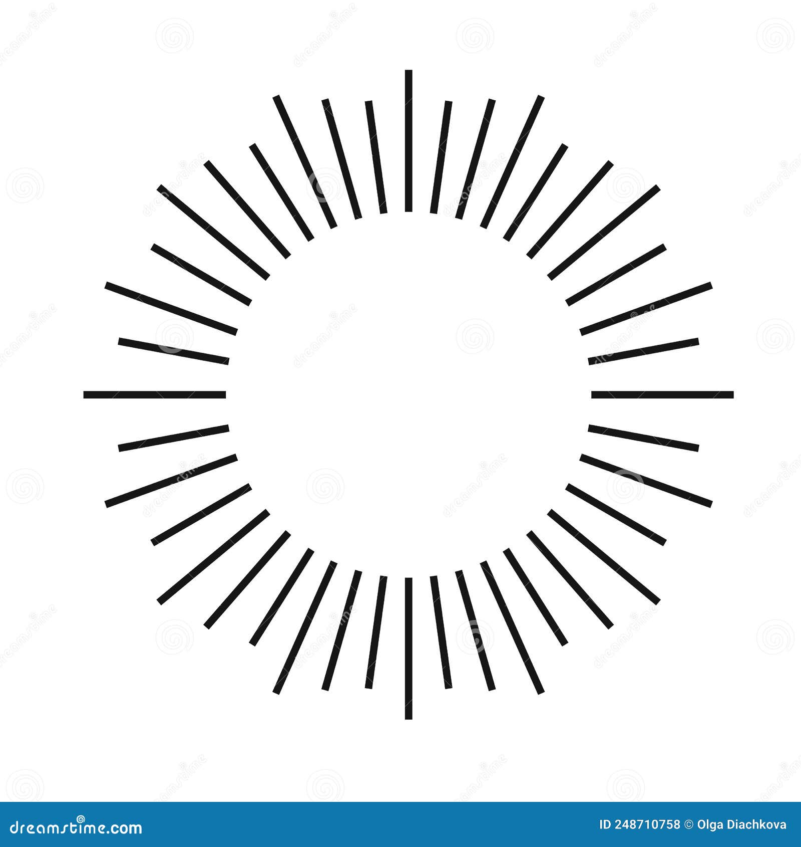 Sunburst Vector Black Color Isolated on White Background Stock Vector ...