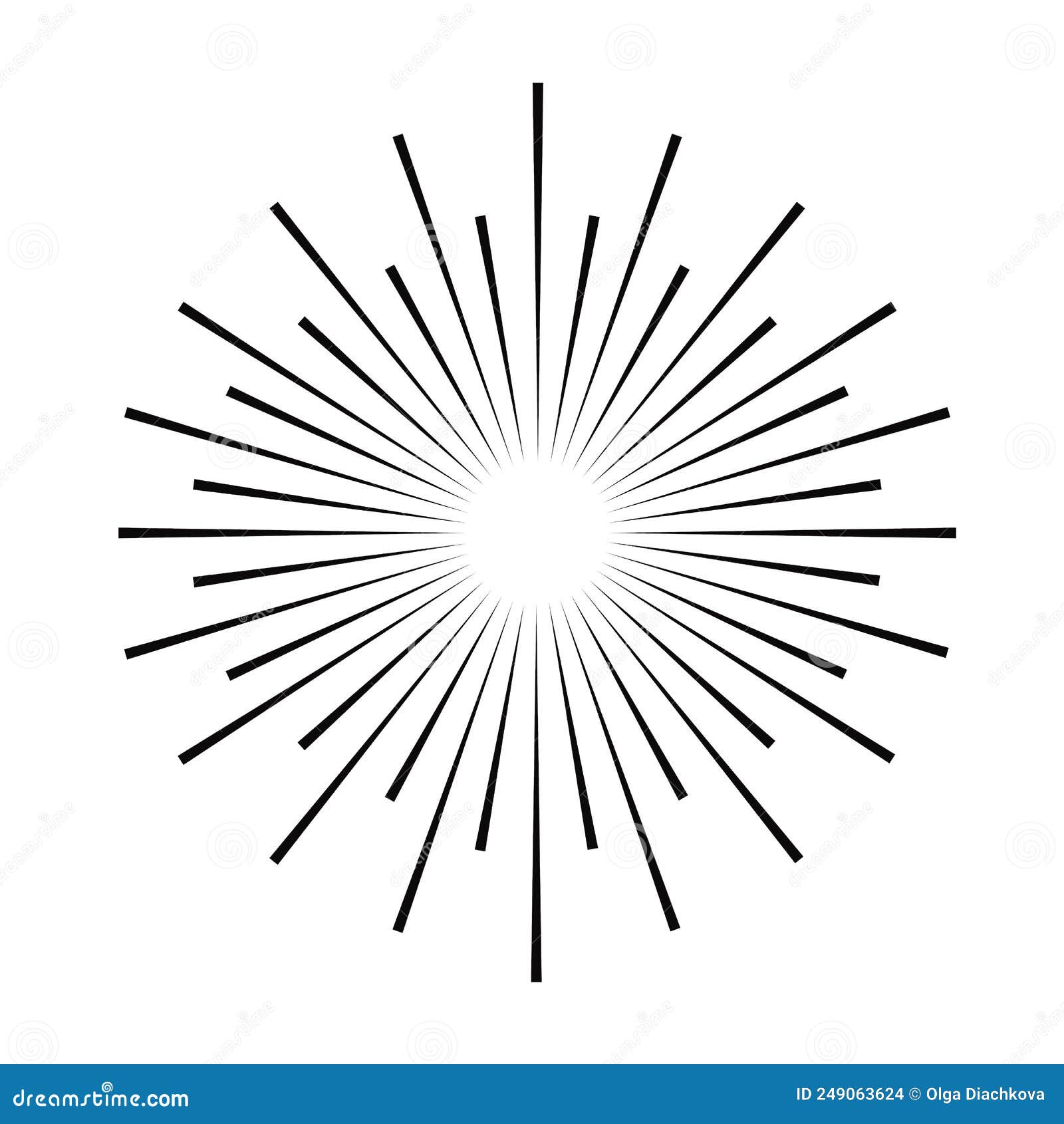 Sunburst Vector Black Color Stock Vector - Illustration of vector ...
