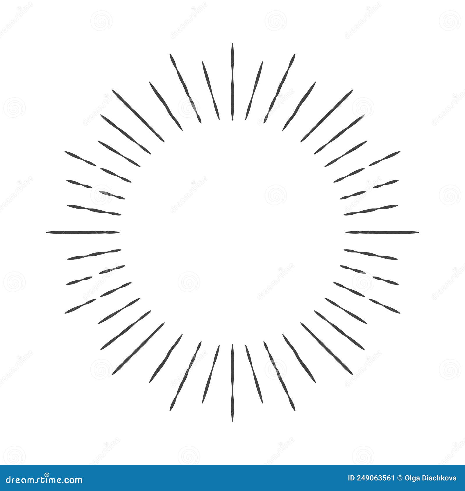 Sunburst Vector Hand Draw Black Color Stock Vector - Illustration of ...