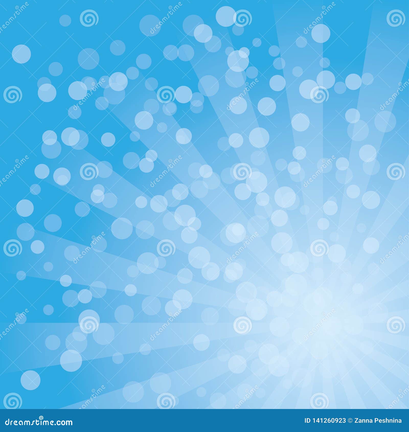 Sunburst Vector Pattern with Blue Color Palette. Stock Vector ...