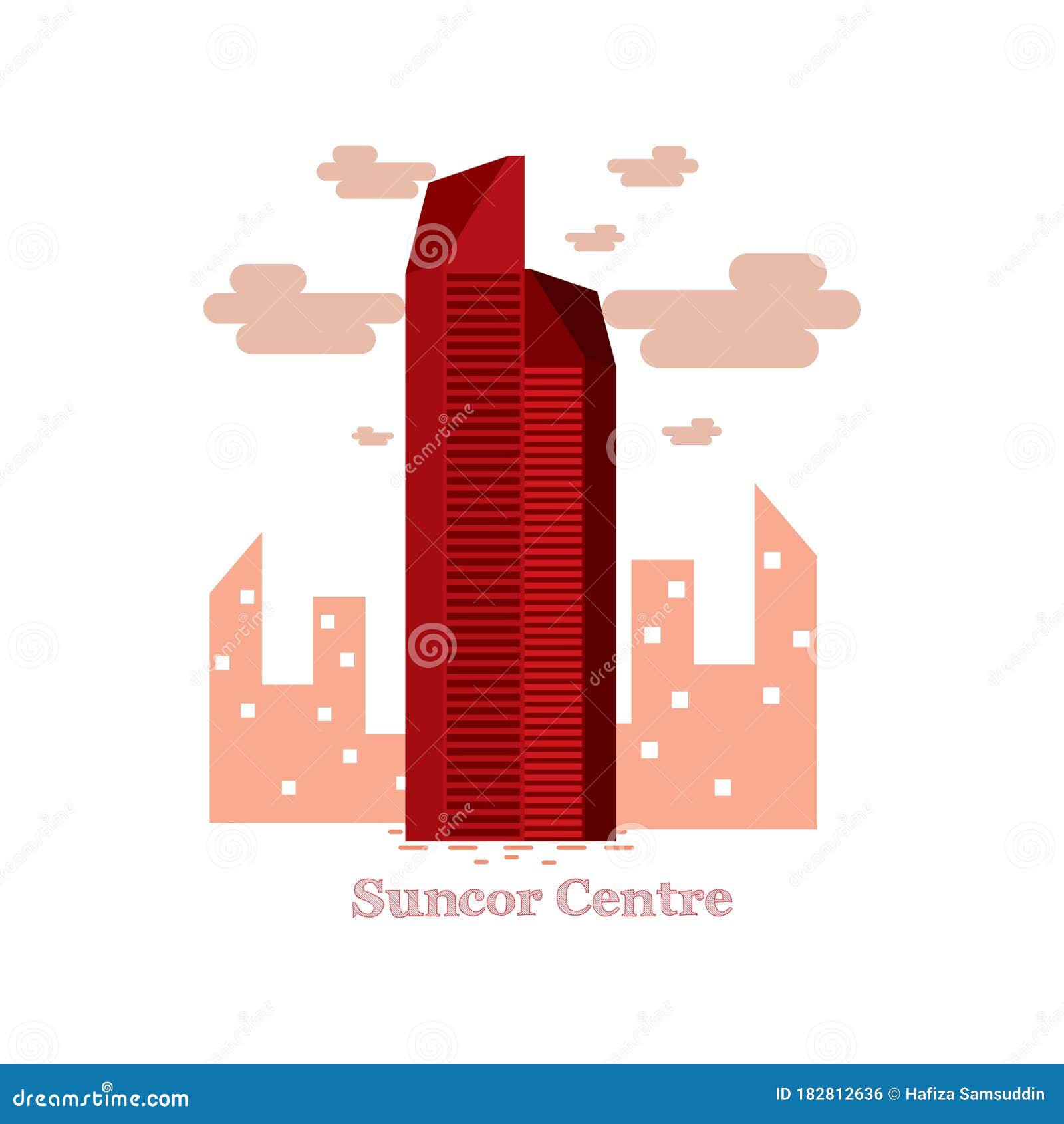 Suncor energy centre stock vector. Illustration of towers - 182812636