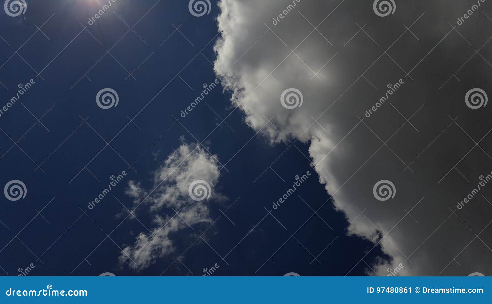 Sund and clouds stock image. Image of weather, nice, nature - 97480861