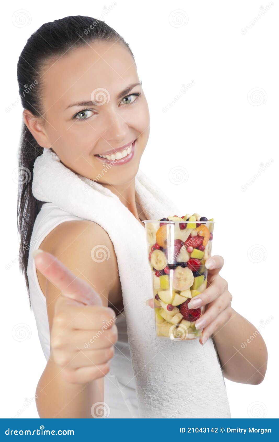 Sund mat arkivfoto. Bild av person, flicka, kopp, positivt - 21043142